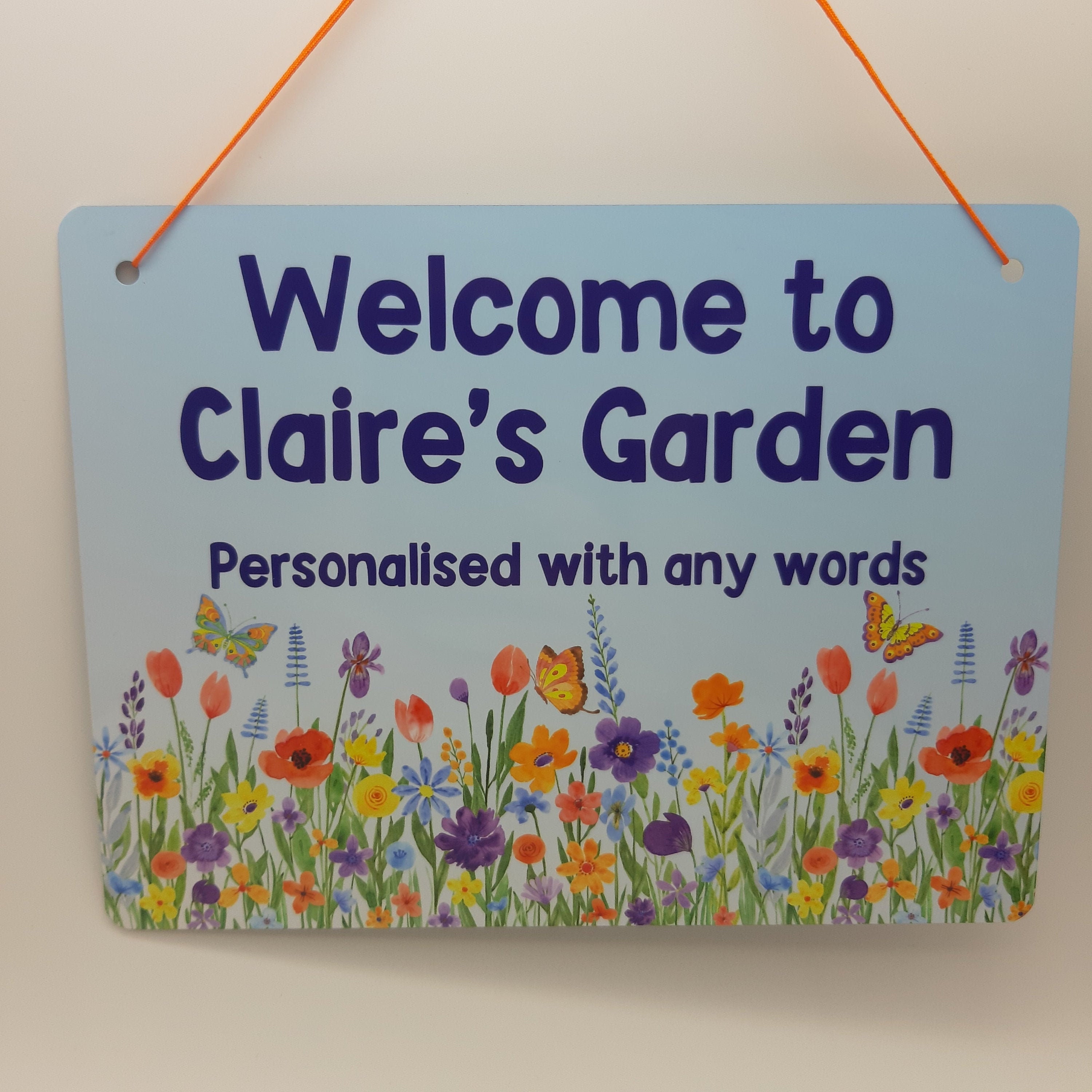 Personalised Flower Garden Floral Plaque. Metal Sign Made With - Etsy UK