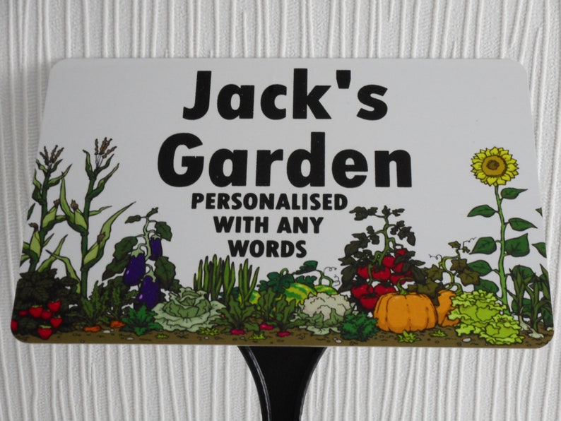 Personalised Garden Sign Allotment Plaque With Ground Stake - Etsy UK