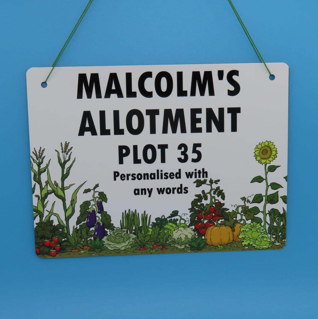 Personalised Allotment Garden Sign, Gardeners Gift, Vegetable Patch ...