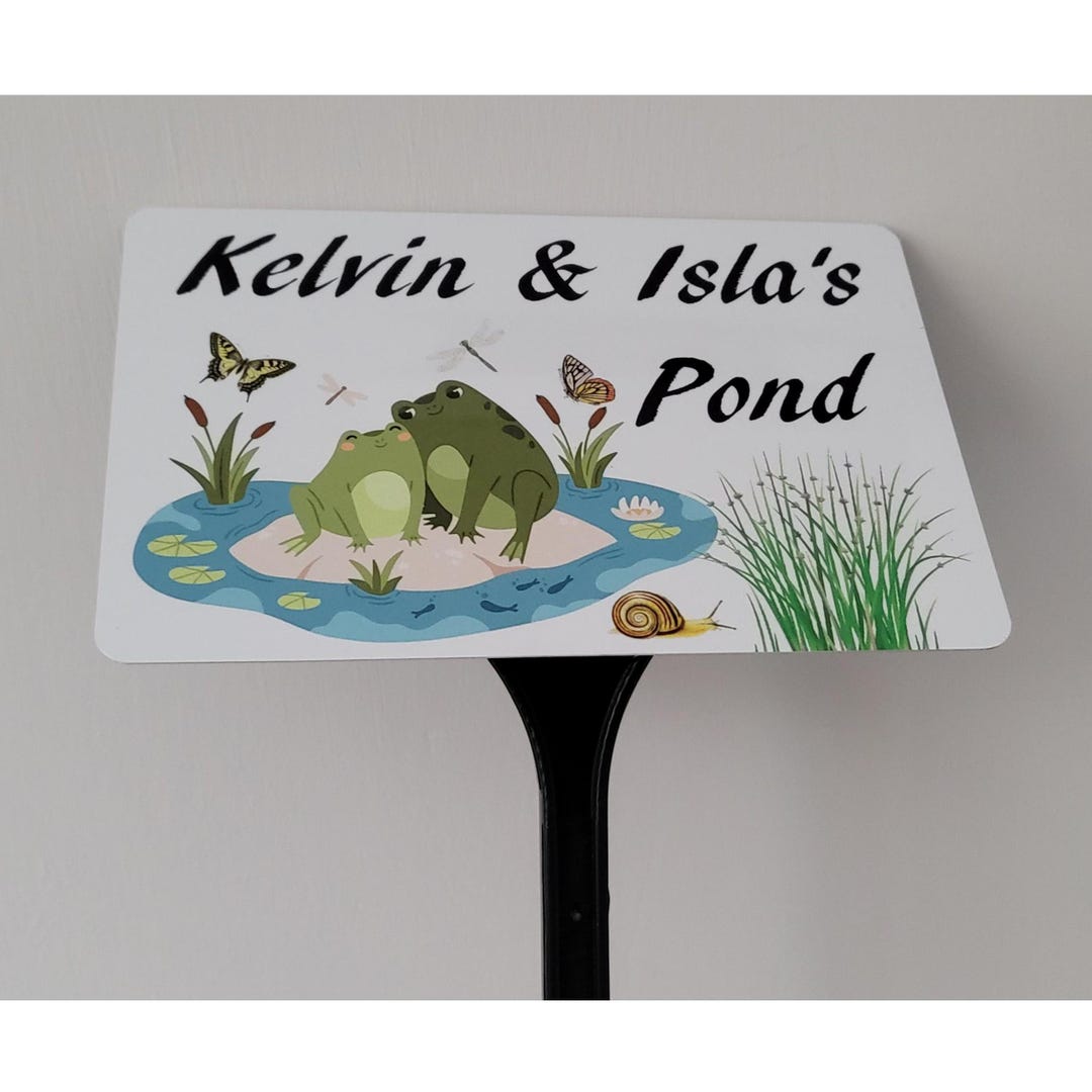 Personalised Pond Sign With Stake, Wildlife Garden Plaque - Etsy