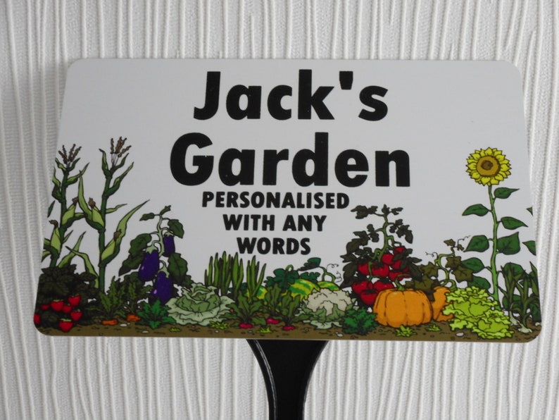 Personalised Garden Sign Allotment Plaque With Ground Stake - Etsy UK