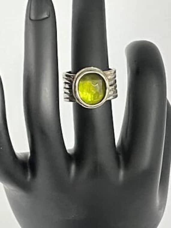 Silpada Sterling Silver Green Stone Daintree Ring Siz… - Gem
