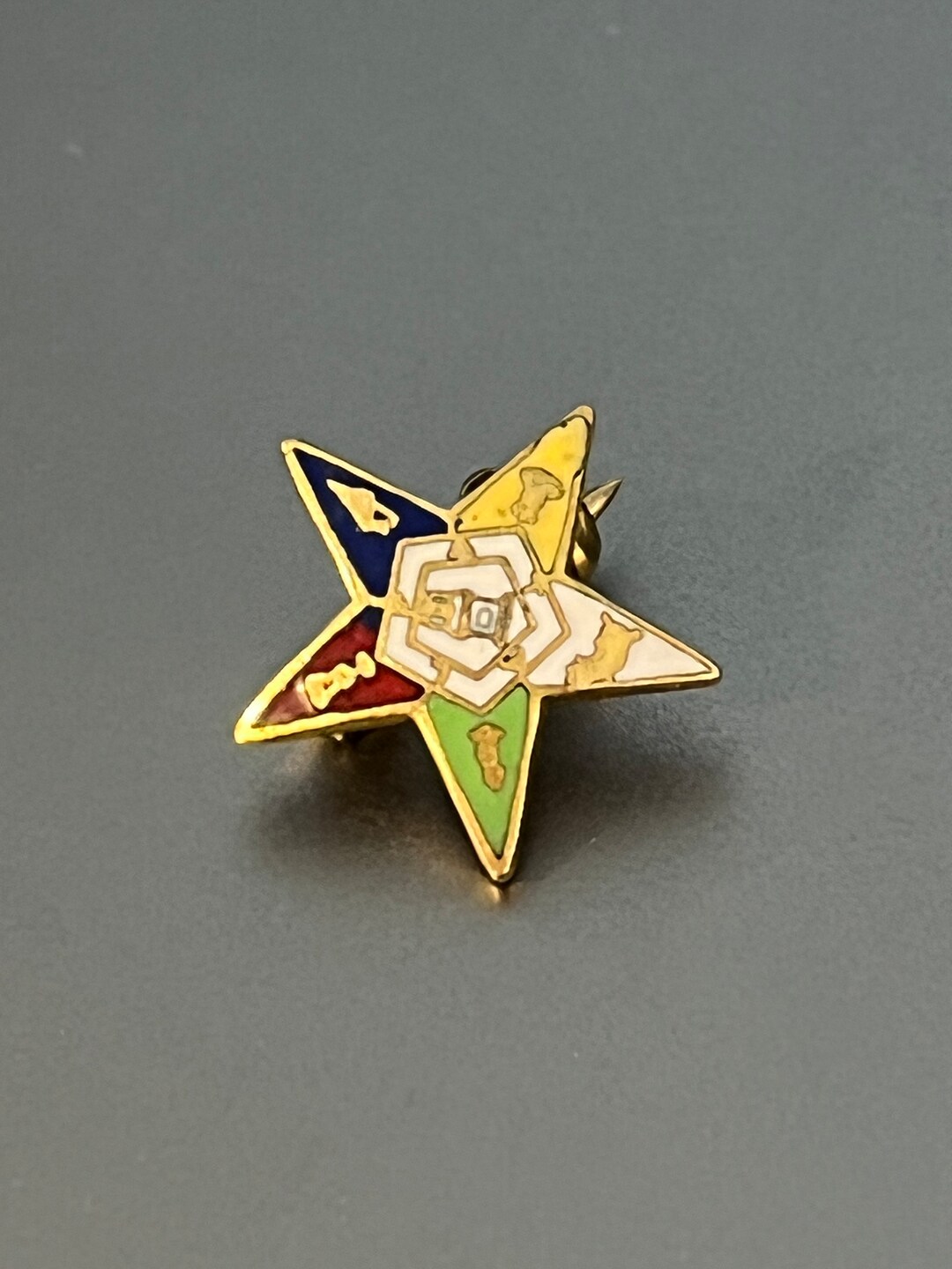 Vintage Gold Free Mason Eastern Star Enamel Pin - Etsy