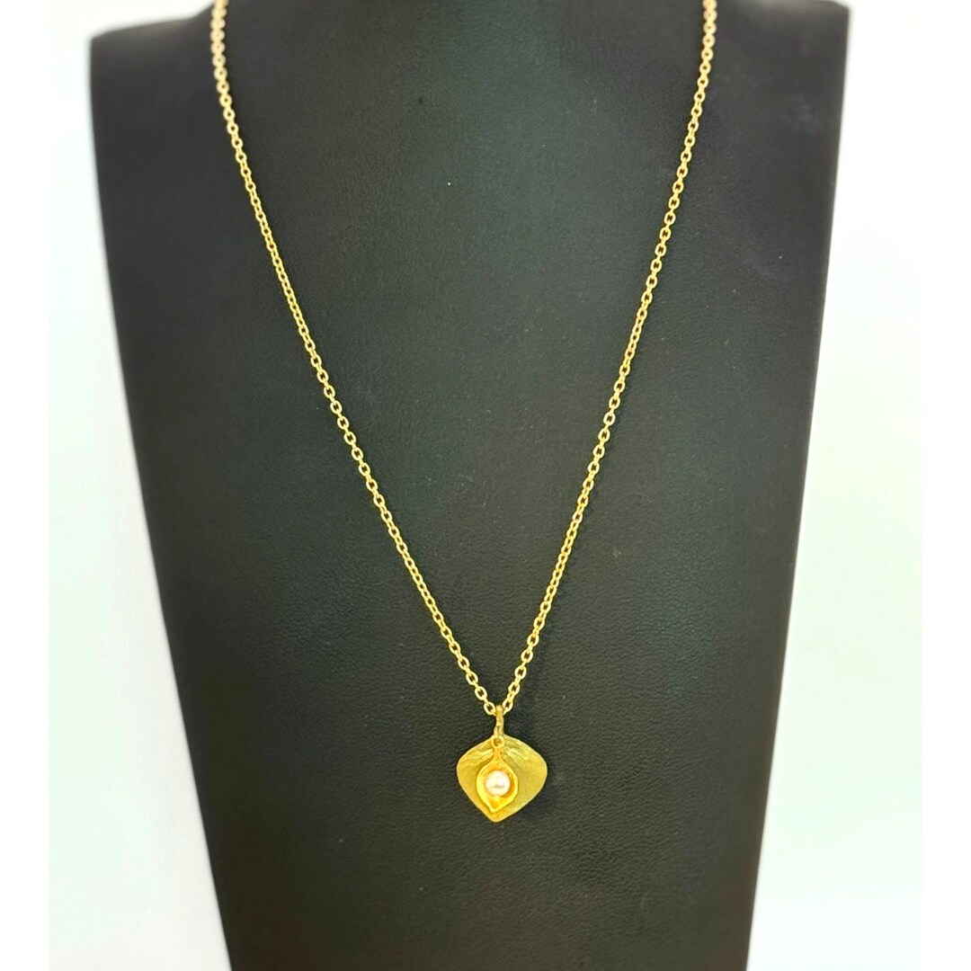 Michael Michaud Round Leaf Eucalyptus Pendant Necklace - Etsy