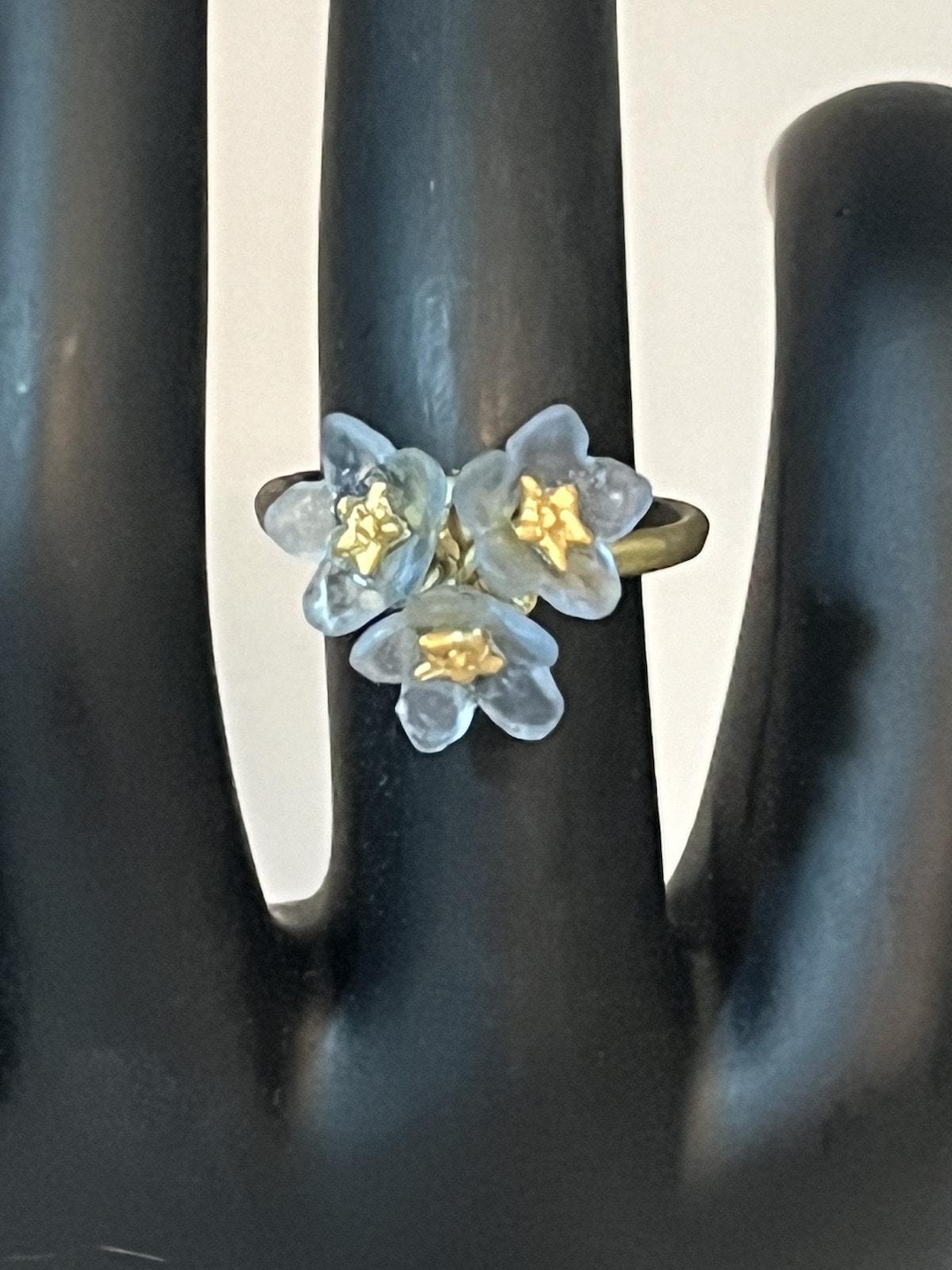 Michael Michaud Forget Me Not 3 Flower Adjustable Ring - Etsy