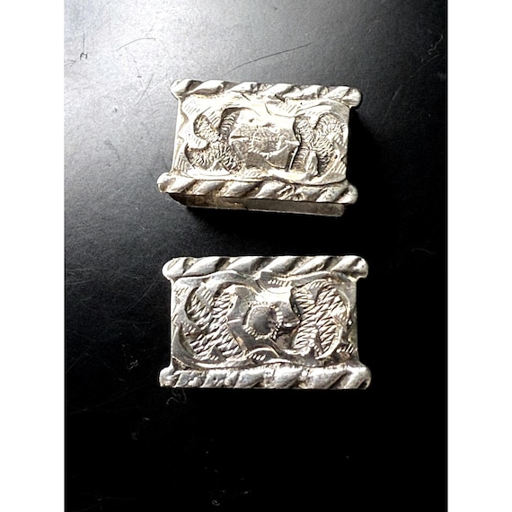 Vintage Navajo Sterling Silver Belt Loops - Gem