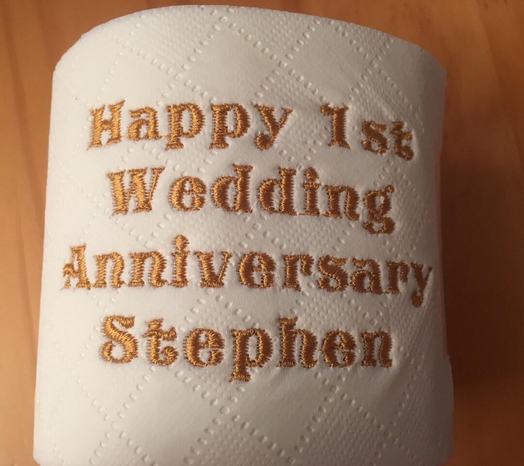 Novelty Embroidered Toilet Roll Personalised Personalized - Etsy