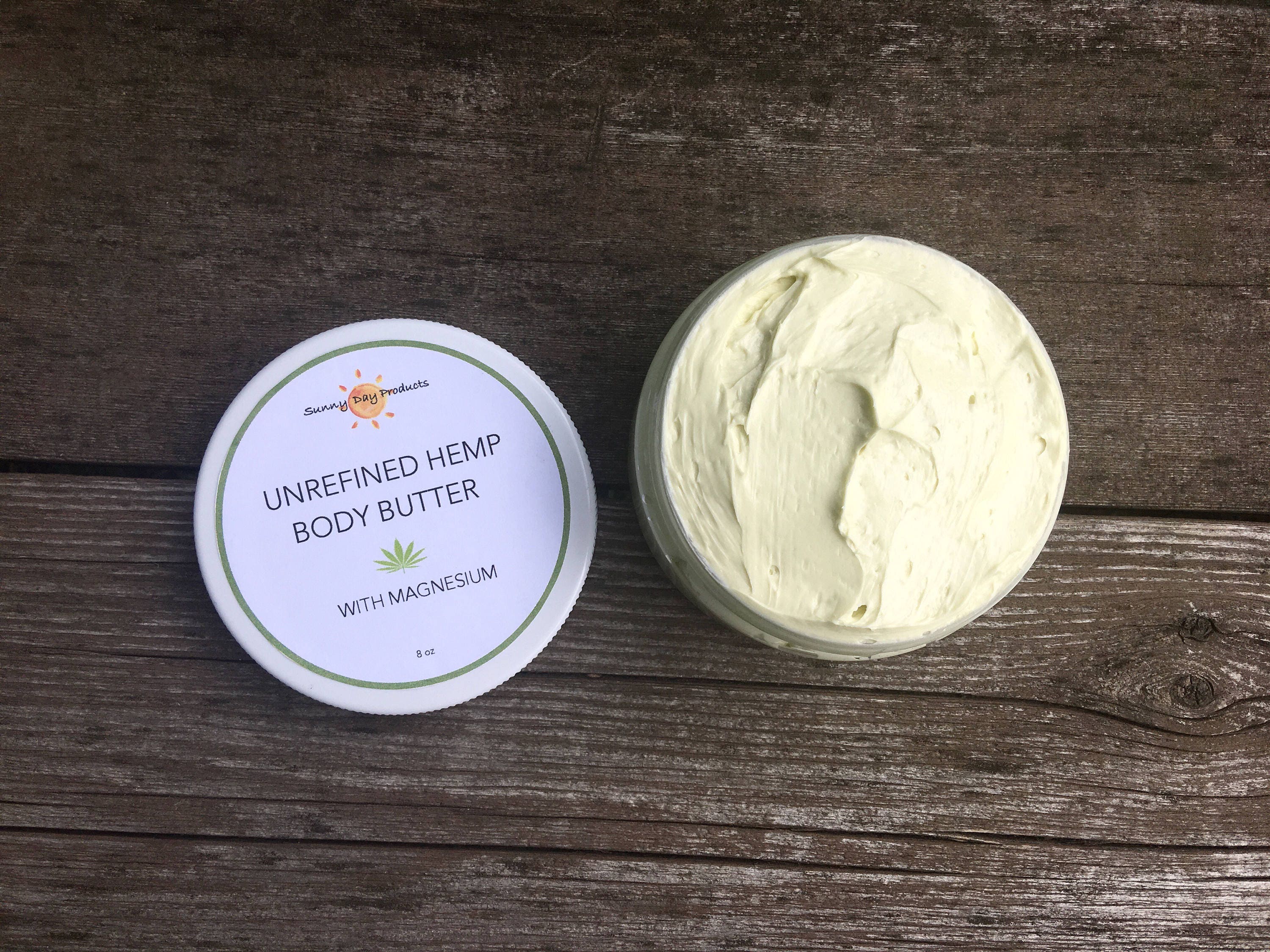Hemp Magnesium Body Butter | Vegan Skin Cream | Raw Hemp Body Lotion ...