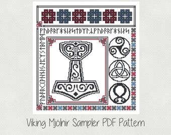 Thor Hammer Cross Stitch | Etsy