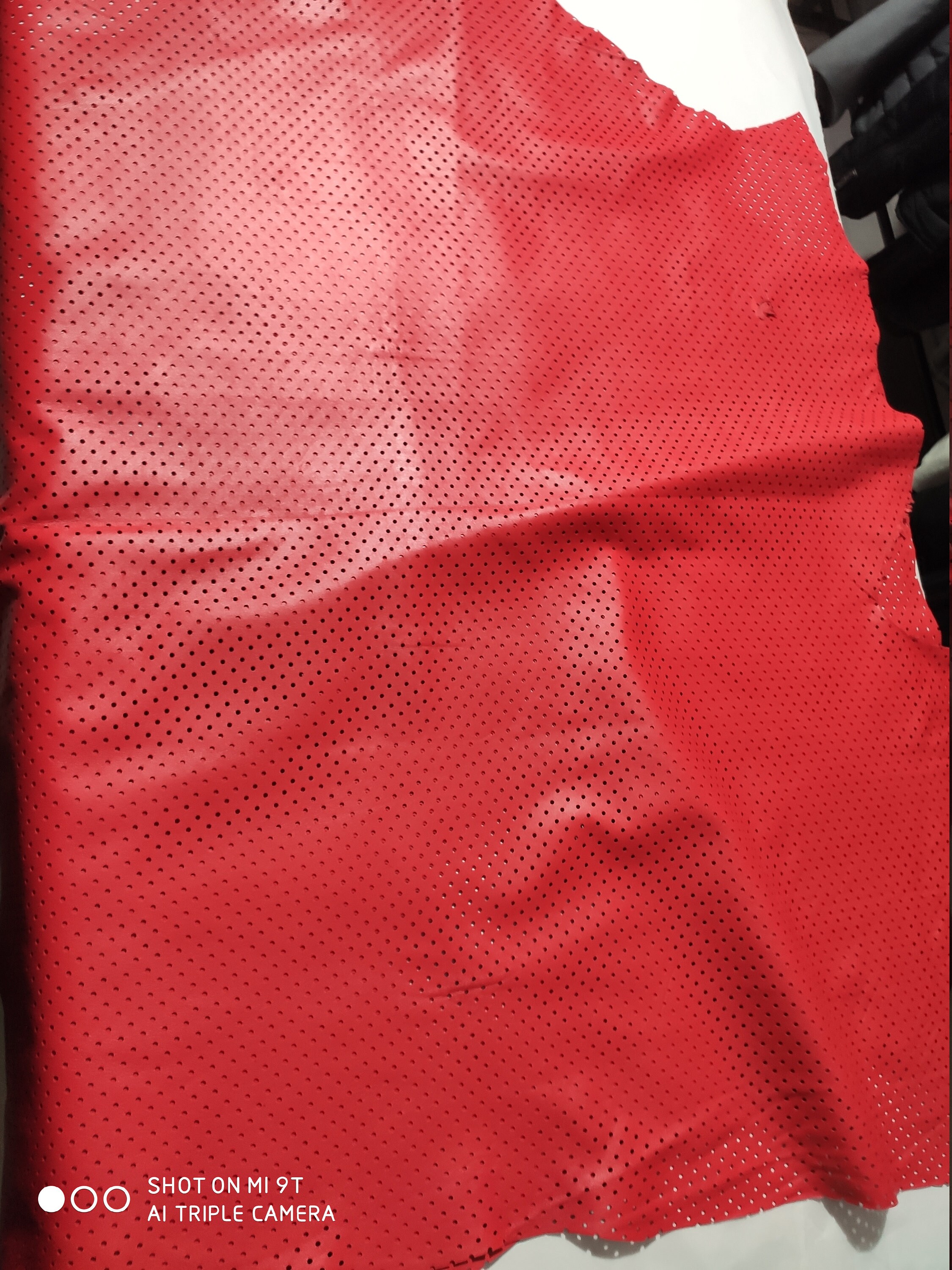 5 Pcs Candy Red Pinhole Perforated Lamb Skin FULL REMNANTS | Etsy