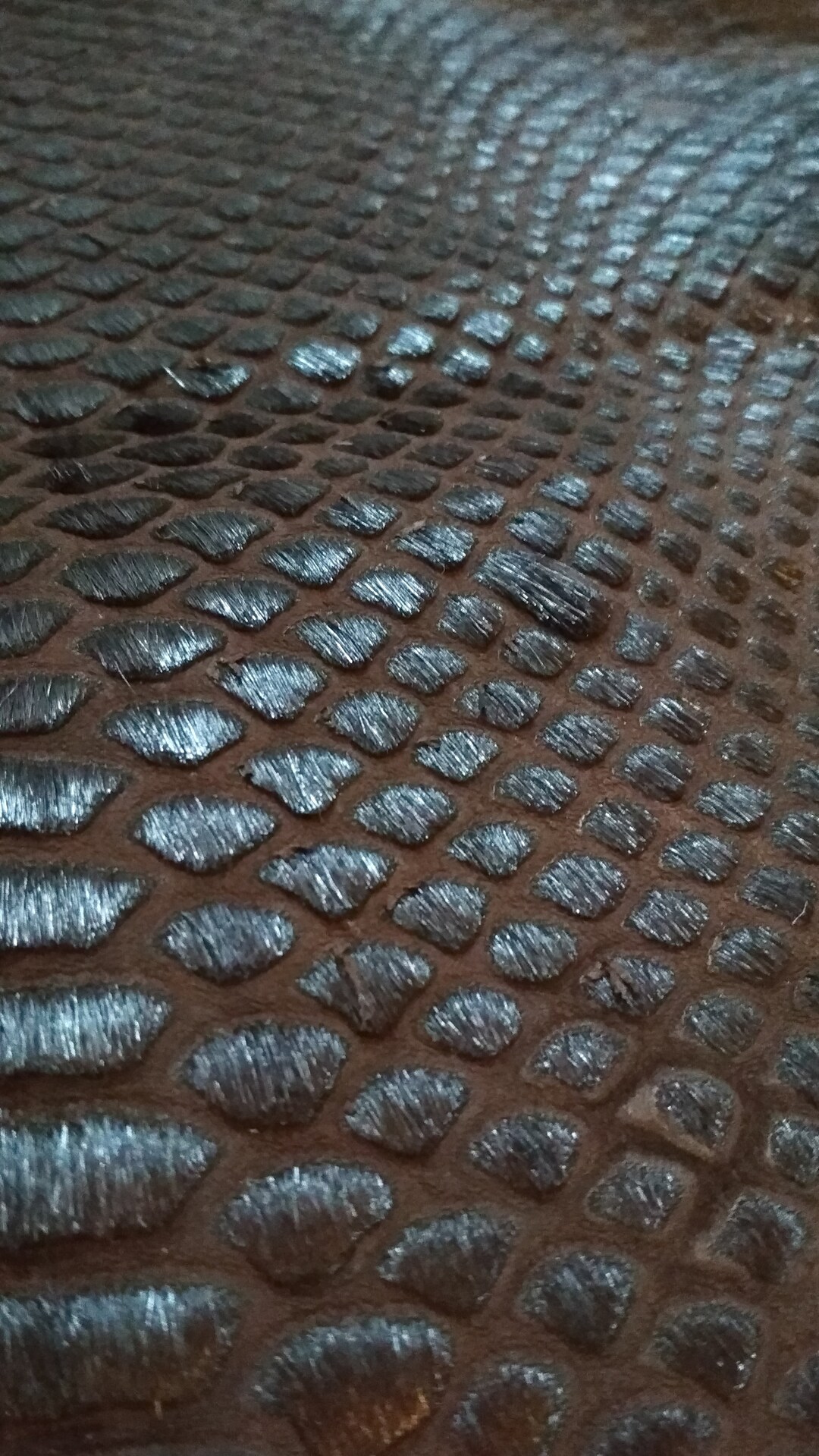 2 PCS Snake Pattern Laser Engrave / Cut HAIR ON Dark Brown Miniature ...