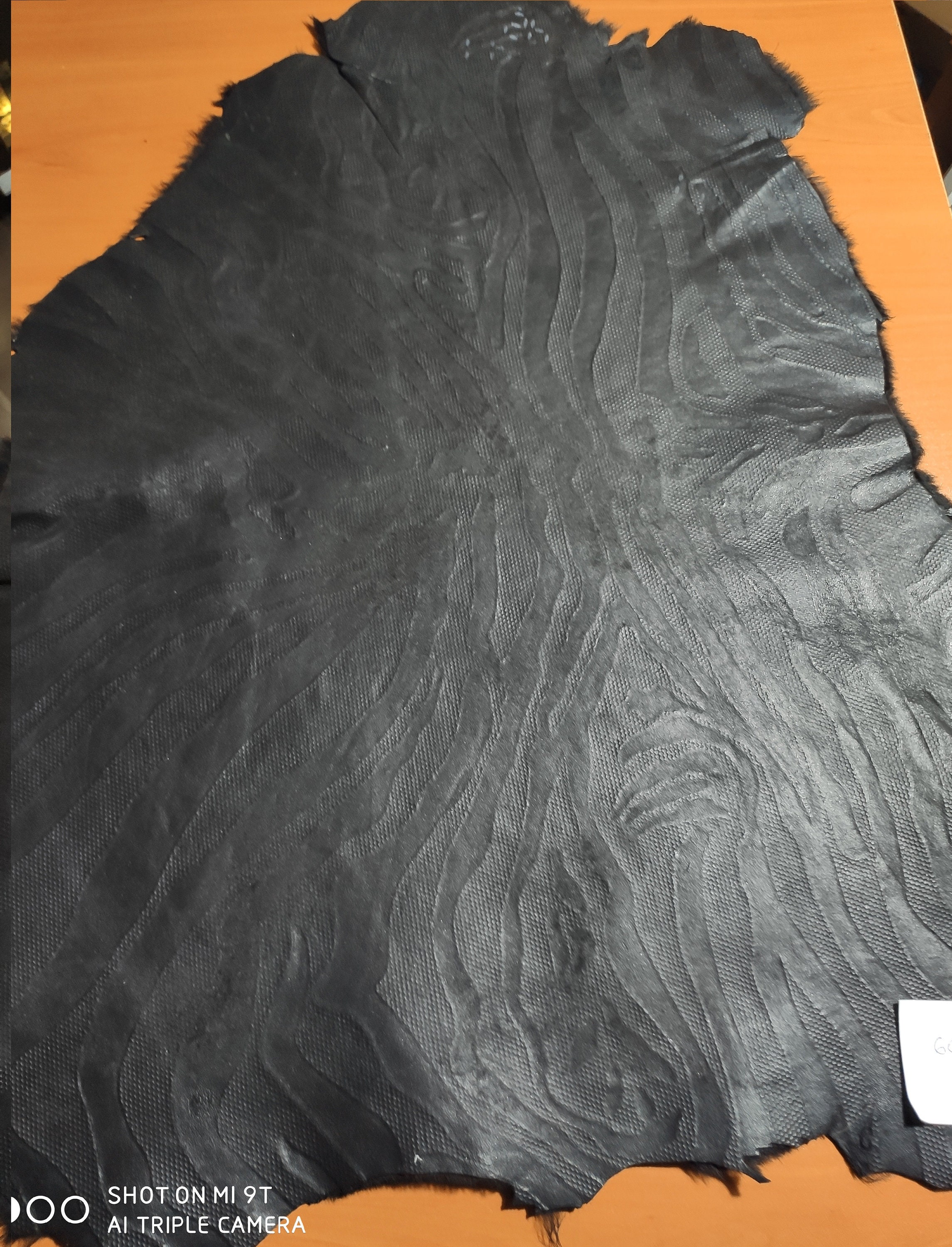 BLACK Embossed Kangaroo Hair on Pelt Hide Fur Leather KURK - Etsy