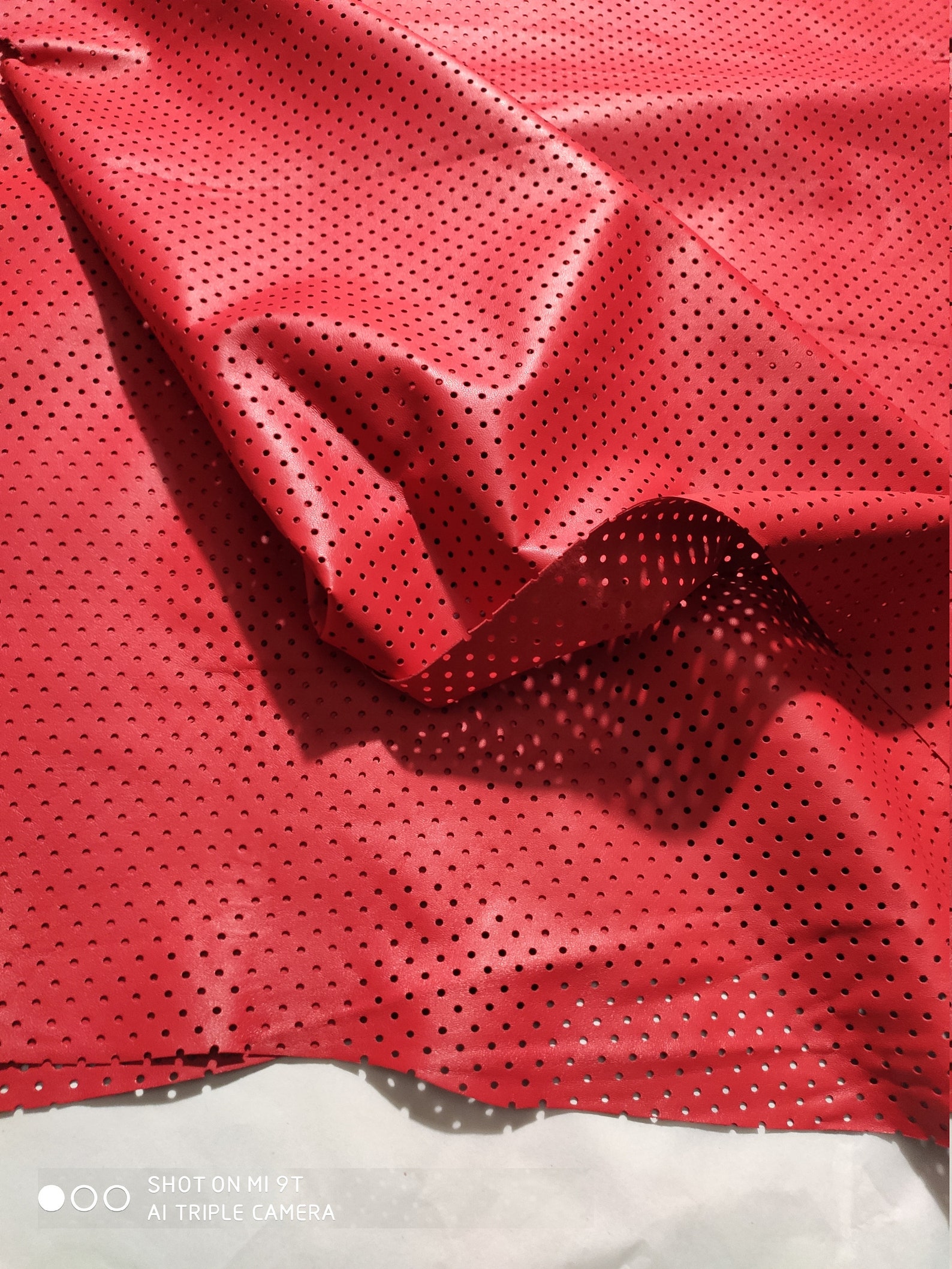 5 Pcs Candy Red Pinhole Perforated Lamb Skin FULL REMNANTS | Etsy