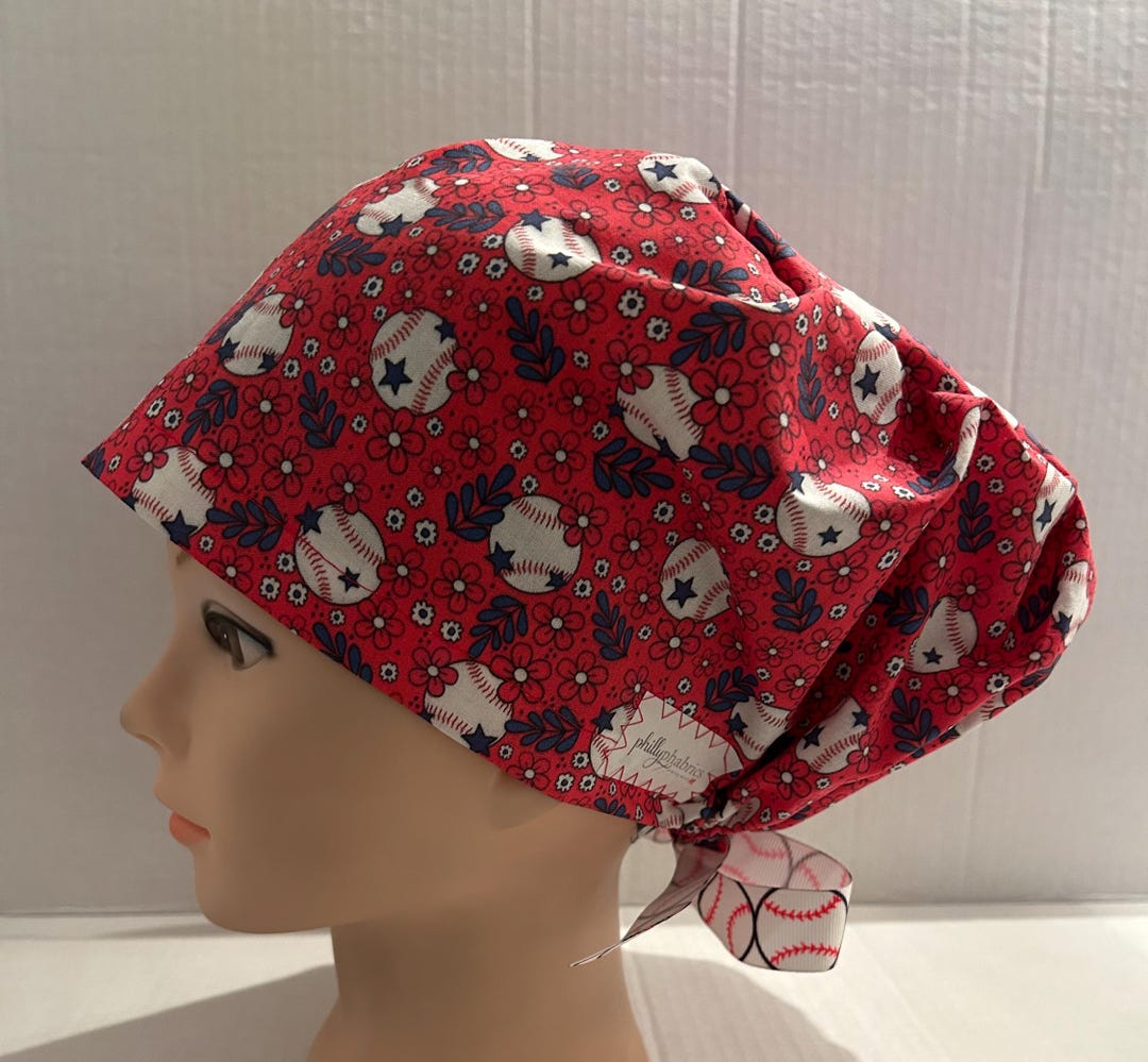 Women's Surgical Scrub Hat~euro Style~philadelphia~phillies~mlb ...