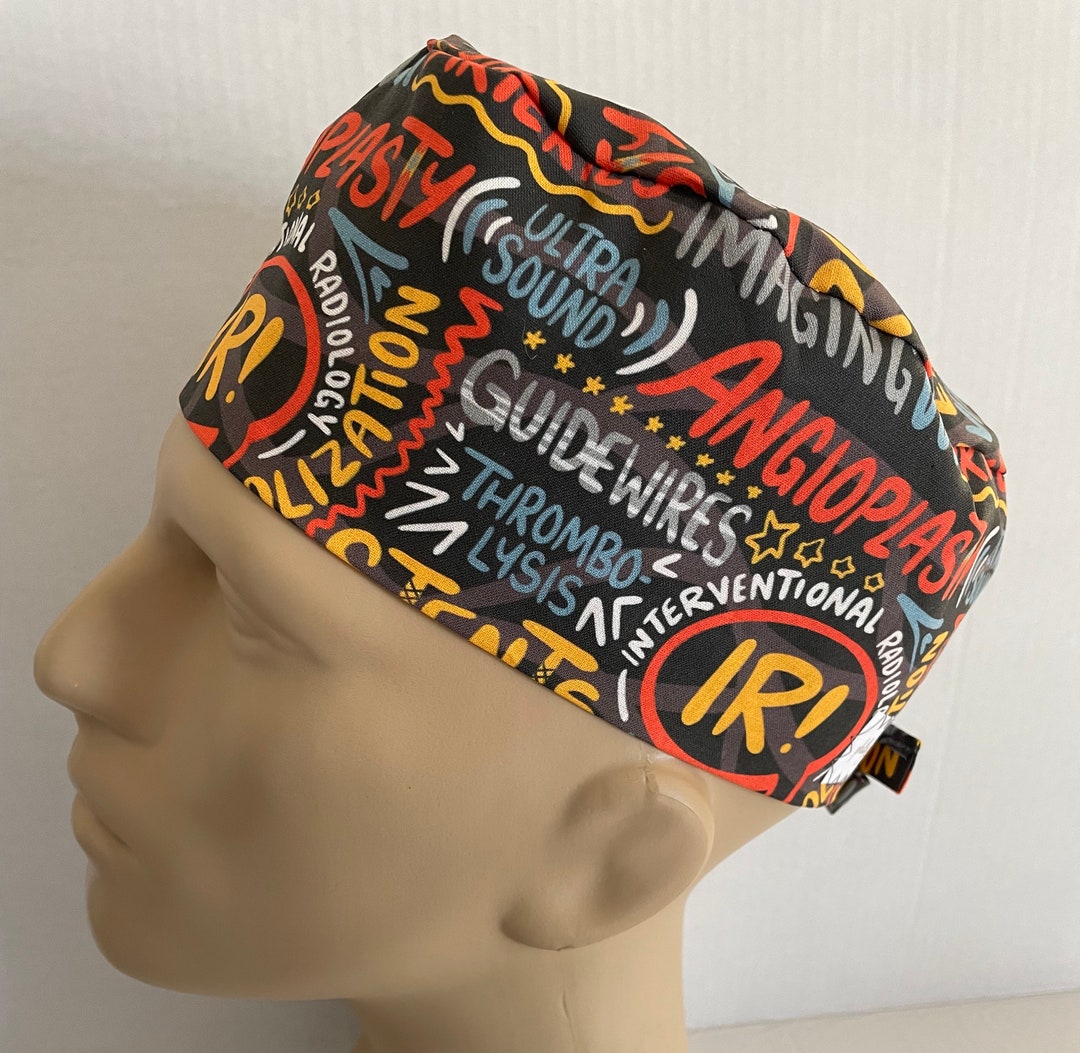 Men's Surgical Scrub Hat~with Ties~ir~interventional Radiology~angio ...