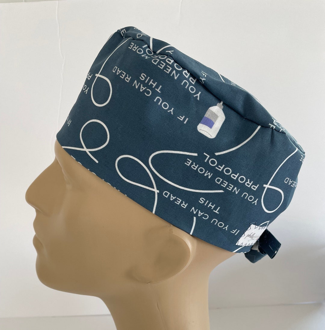 Men's Surgical Scrub Hat~with Ties~anesthesia~anesthesiologist~crna~or ...