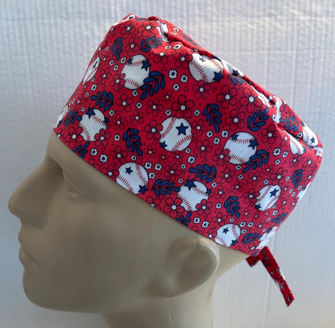 Men's Surgical Scrub Hat~with Ties~philadelphia~phillies~mlb~baseball ...