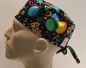 Happy Birthday Surgical Scrub Cap - Etsy