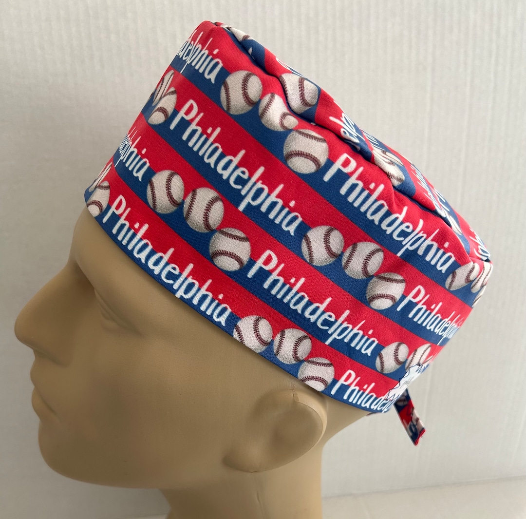Men's Surgical Scrub Hat~with Ties~philadelphia Baseball~mlb~phillies ...