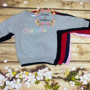 Kids Name Sweater Monogrammed Sweatshirt Kids Sweatshirt - Etsy