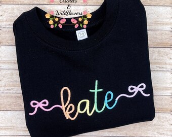 Kids Name Sweater, Monogrammed Sweatshirt, Kids Sweatshirt, Toddler ...