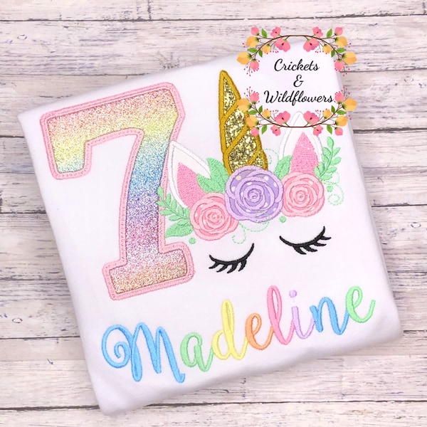 Unicorn 7th Birthday Svg - Etsy