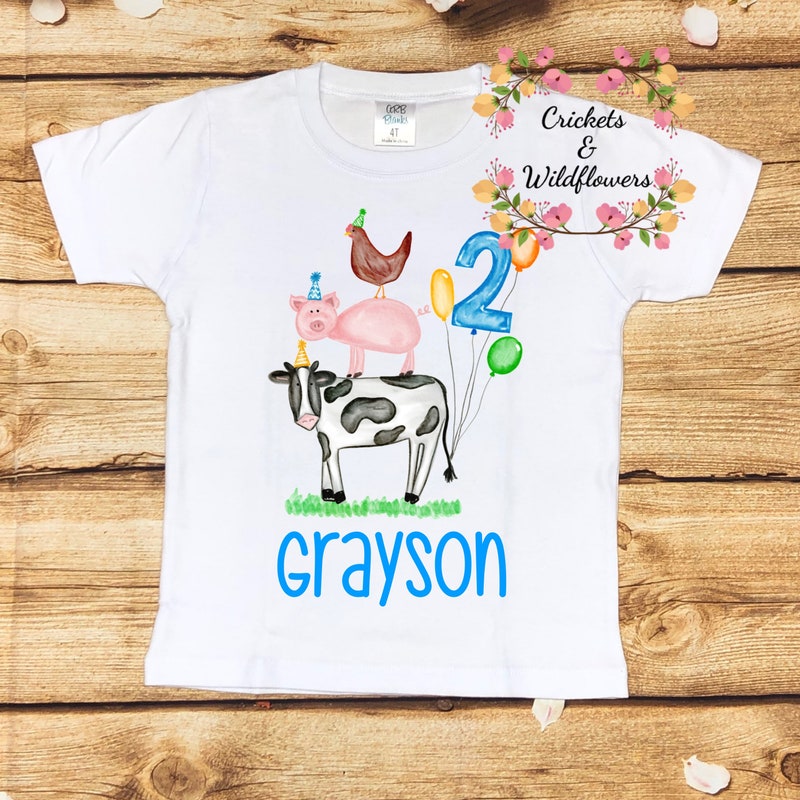Farm Birthday Shirt - Etsy