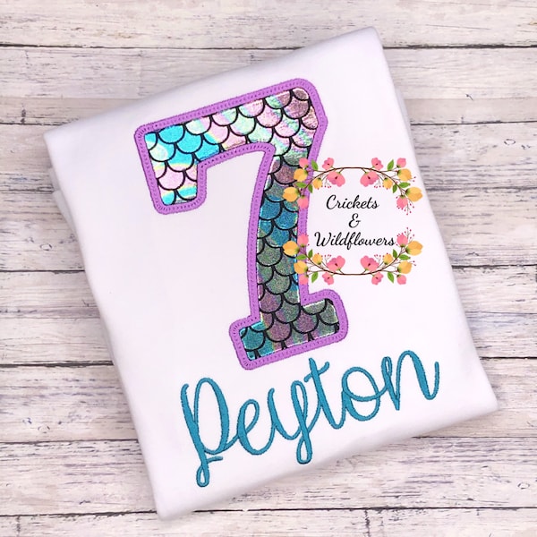 Mermaid 7th Birthday Svg - Etsy