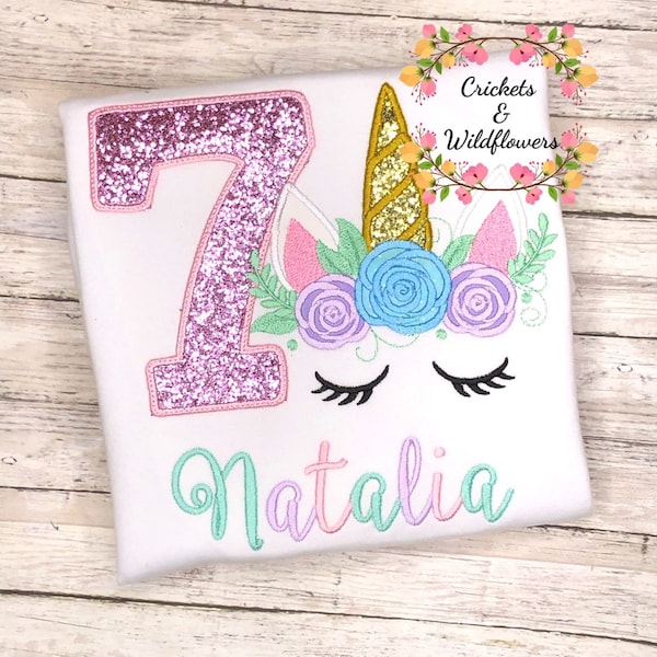 Unicorn 7th Birthday Svg - Etsy