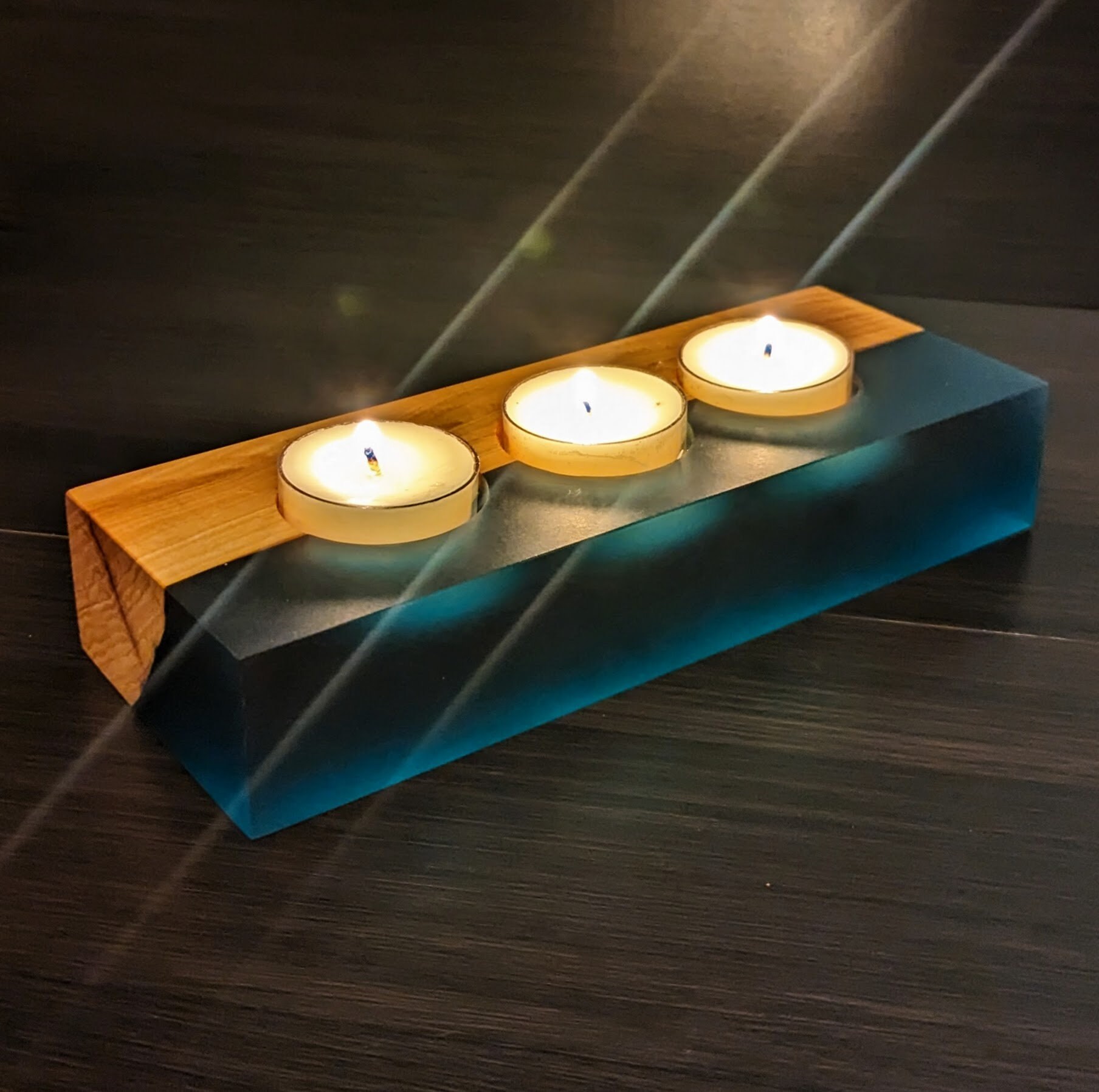 Jade Epoxy & Wood Candle Holders - Etsy