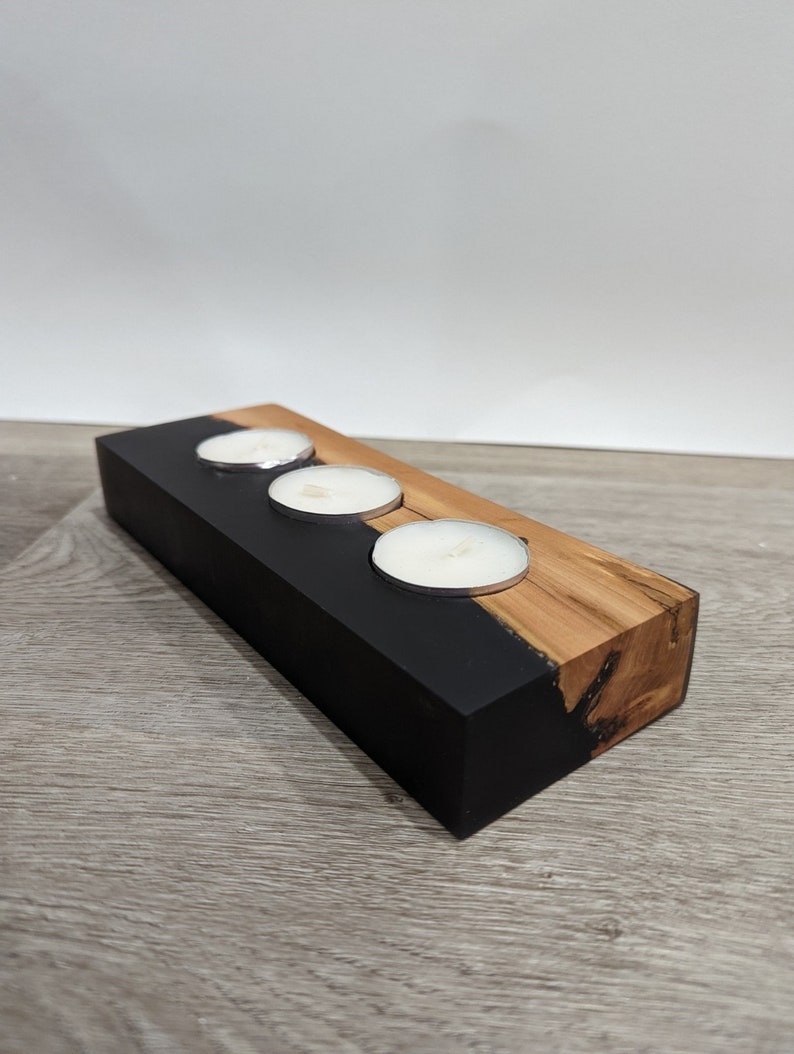 Jade Epoxy & Wood Candle Holders - Etsy