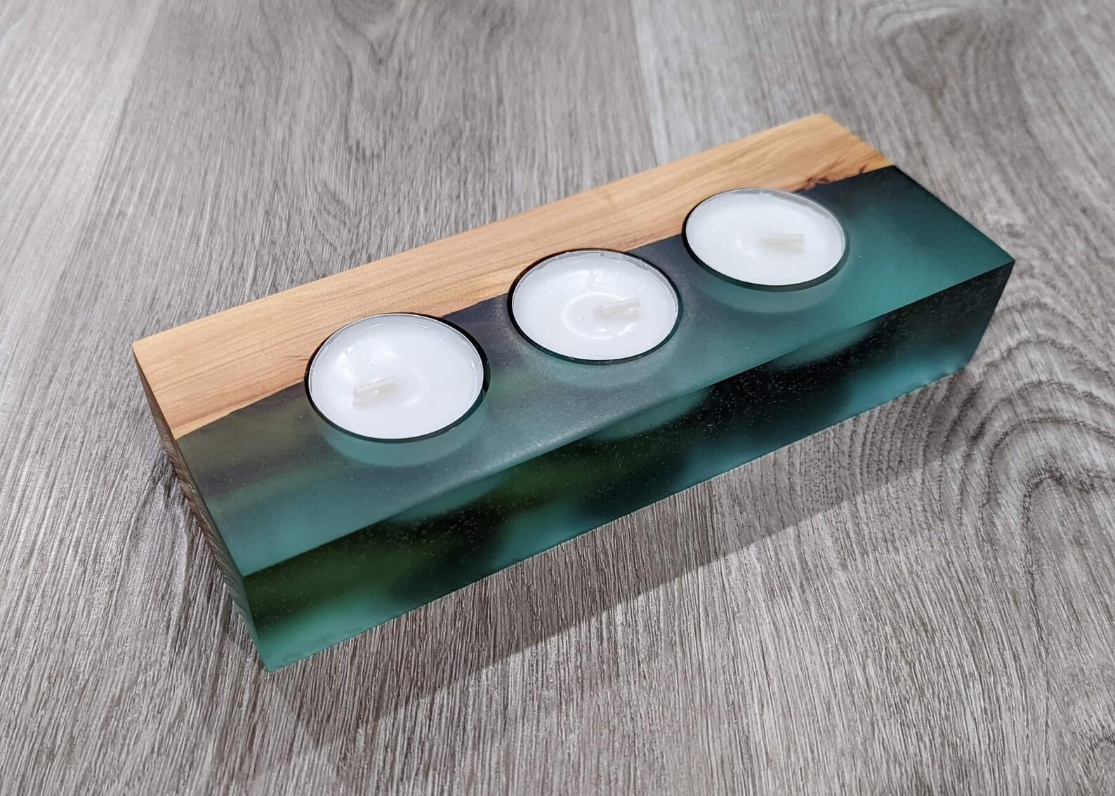 Jade Epoxy & Wood Candle Holders - Etsy