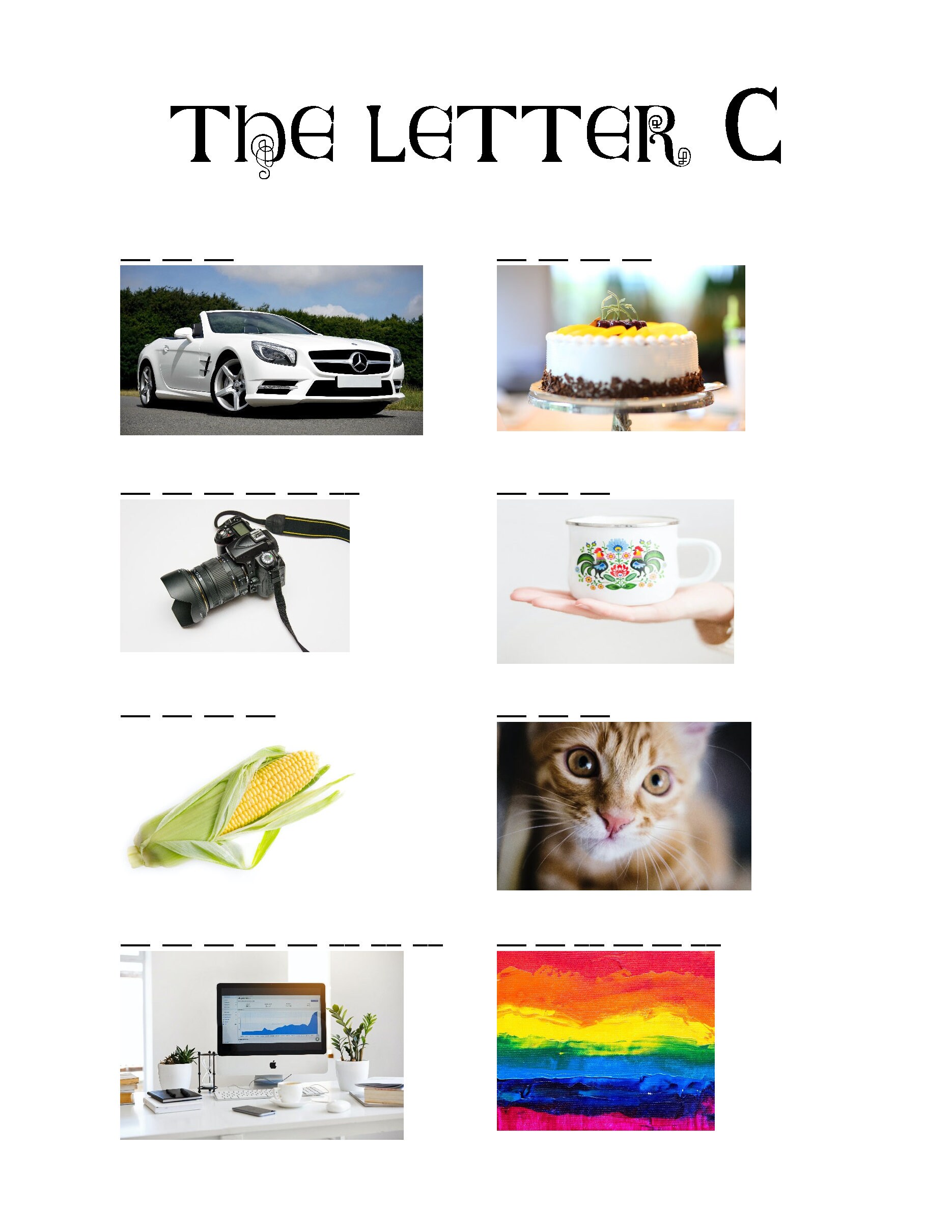 The Letter C - for Preschool Kindergarten Practice - Etsy