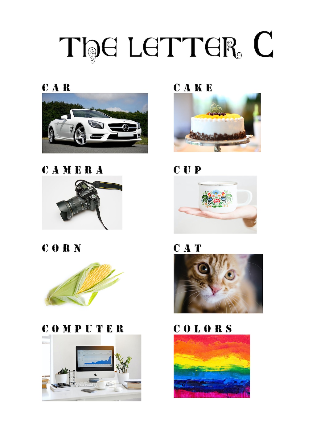 The Letter C - for Preschool Kindergarten Practice - Etsy