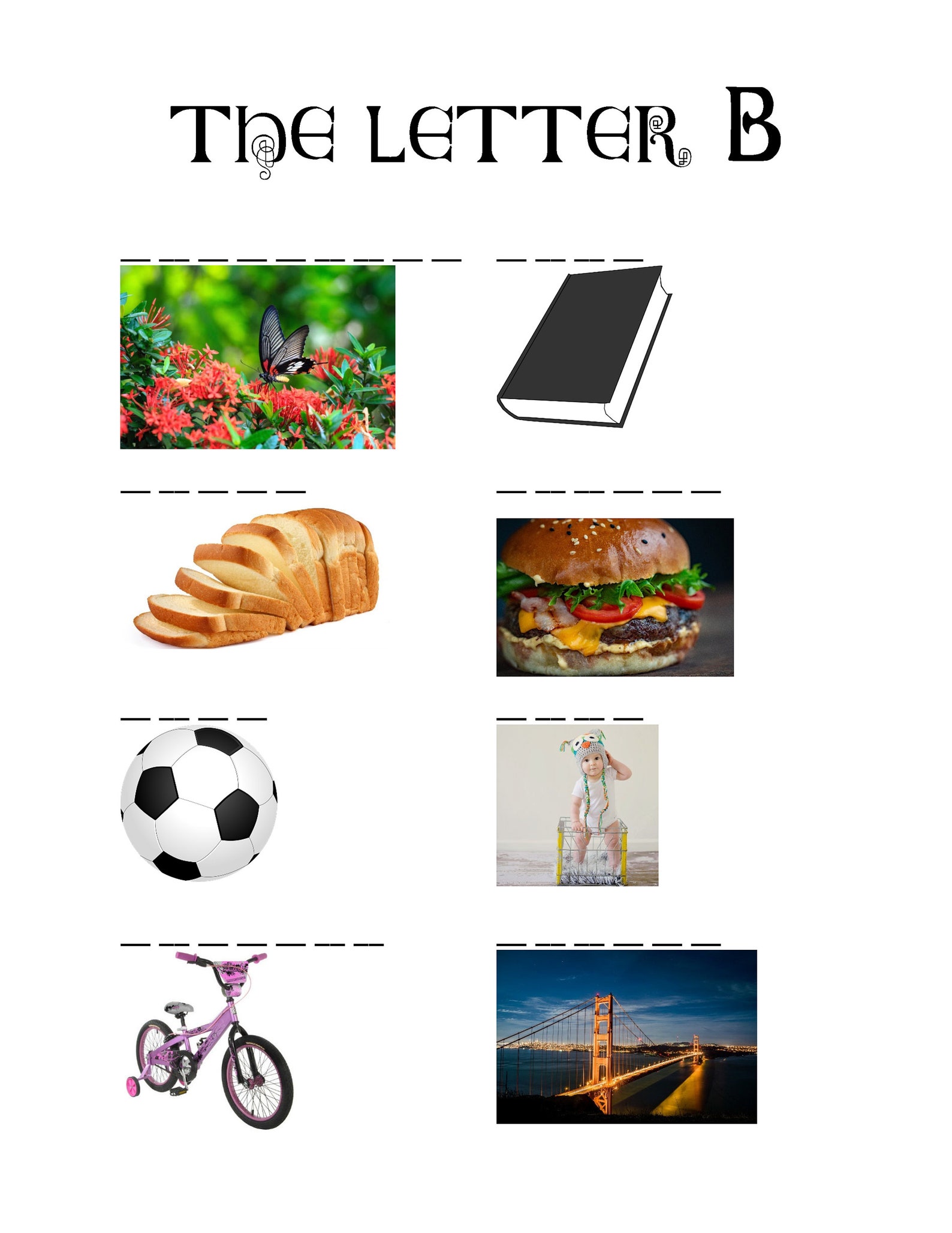 The Letter B - for Preschool Kindergarten Practice - Etsy