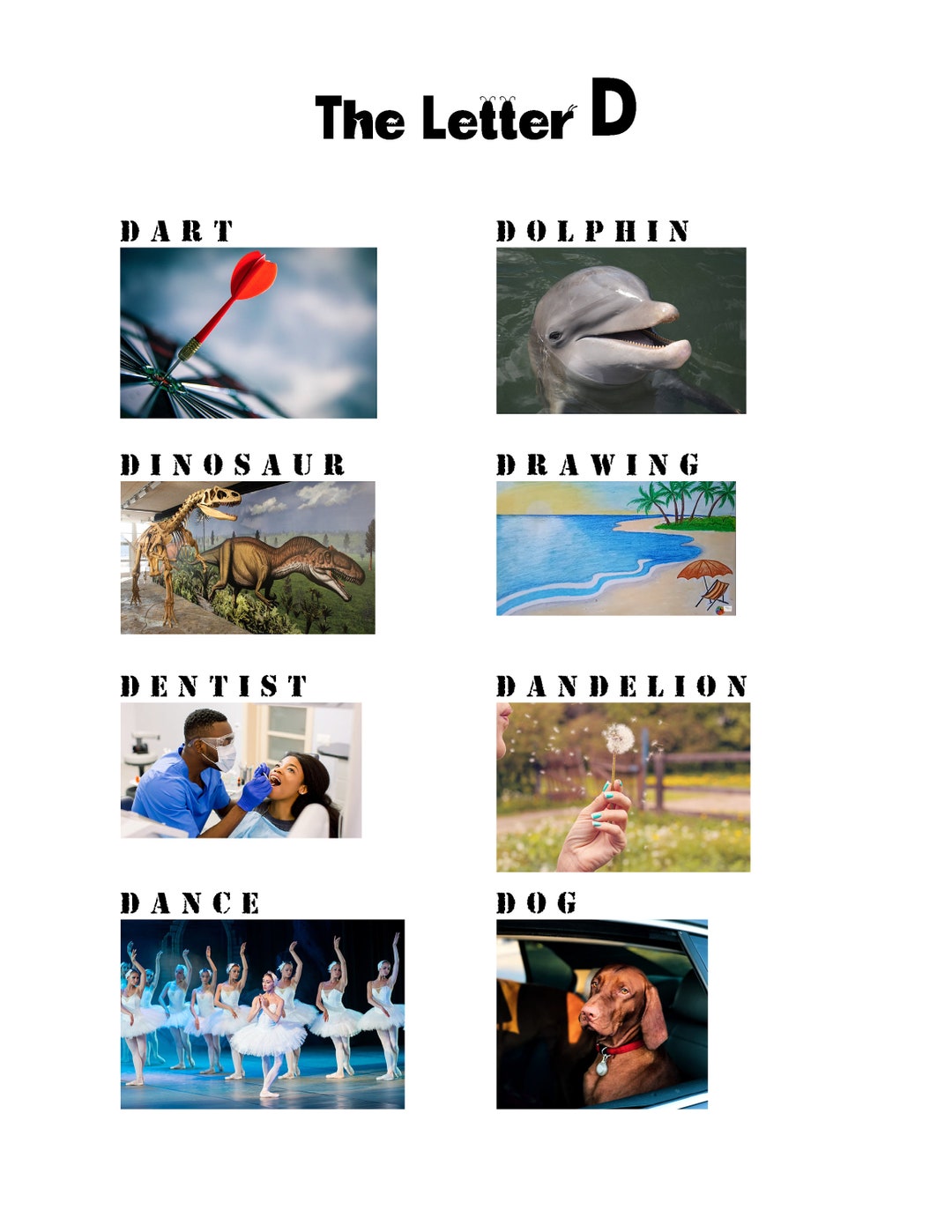 The Letter D - for Preschool Kindergarten Practice - Etsy