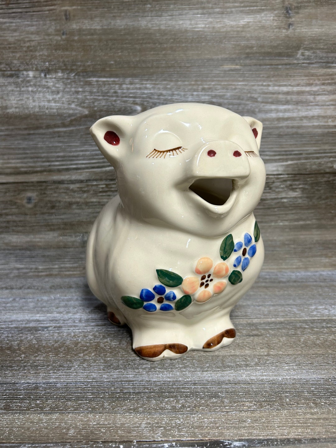 Vintage Shawnee Pig Pitcher/vintage Ceramic Pig Pitcher/ Patented ...
