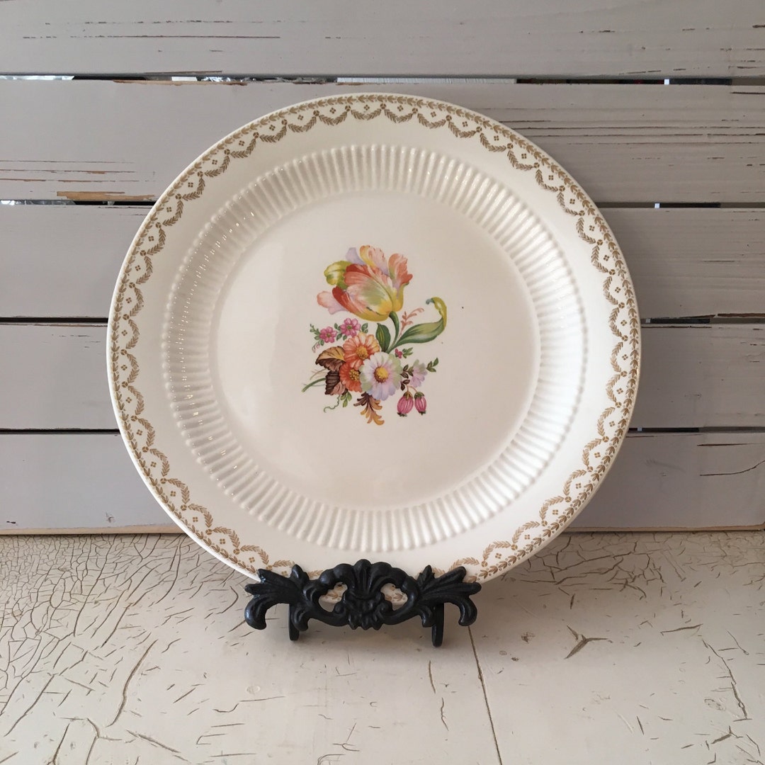 Vintage Platter/china Platter/ Large Round Platter/floral China Platter ...
