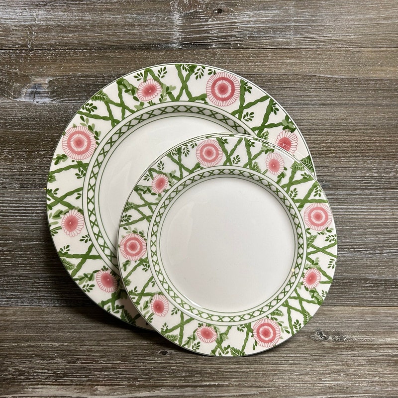 Pink Plate Set - Etsy