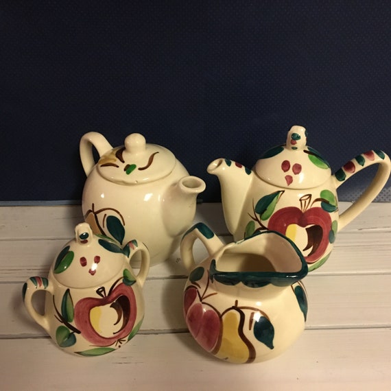 Vintage Purinton Pottery Hand Painted Slip Wear Teapots - Etsy