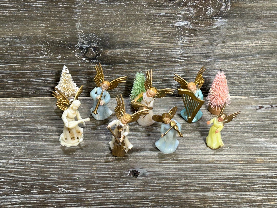 Vintage Set 7 Plastic Angels for Crafting/ Holiday Crafting or Decor - Etsy