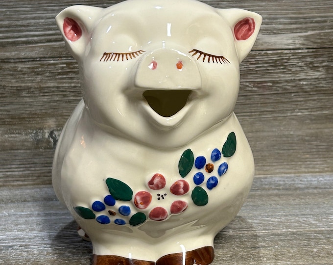 Vintage Shawnee Pig Pitcher/vintage Ceramic Pig Pitcher/ Patented ...