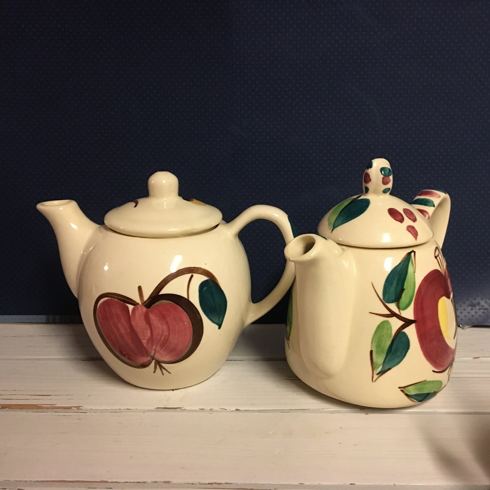 Vintage Purinton Pottery Hand Painted Slip Wear Teapots - Etsy