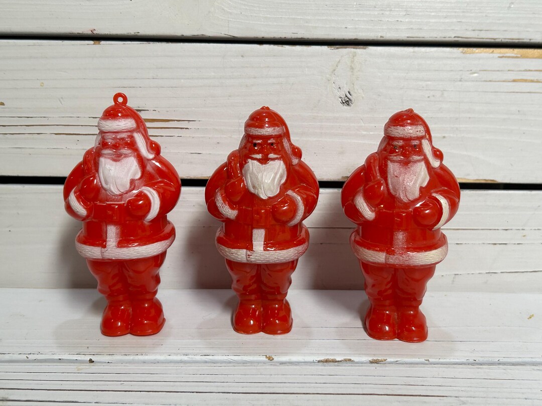Midcentury Kitsch Santa Ornament Candy Container - Etsy