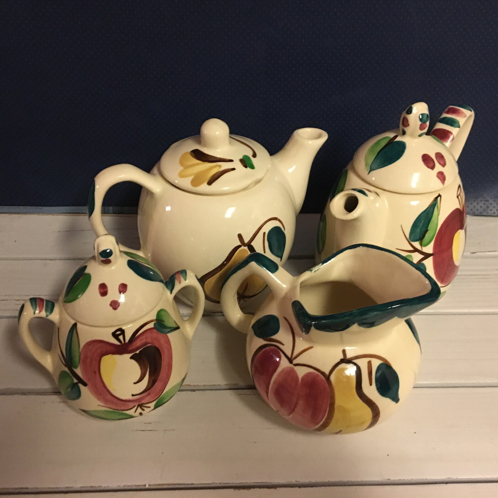 Vintage Purinton Pottery Hand Painted Slip Wear Teapots - Etsy