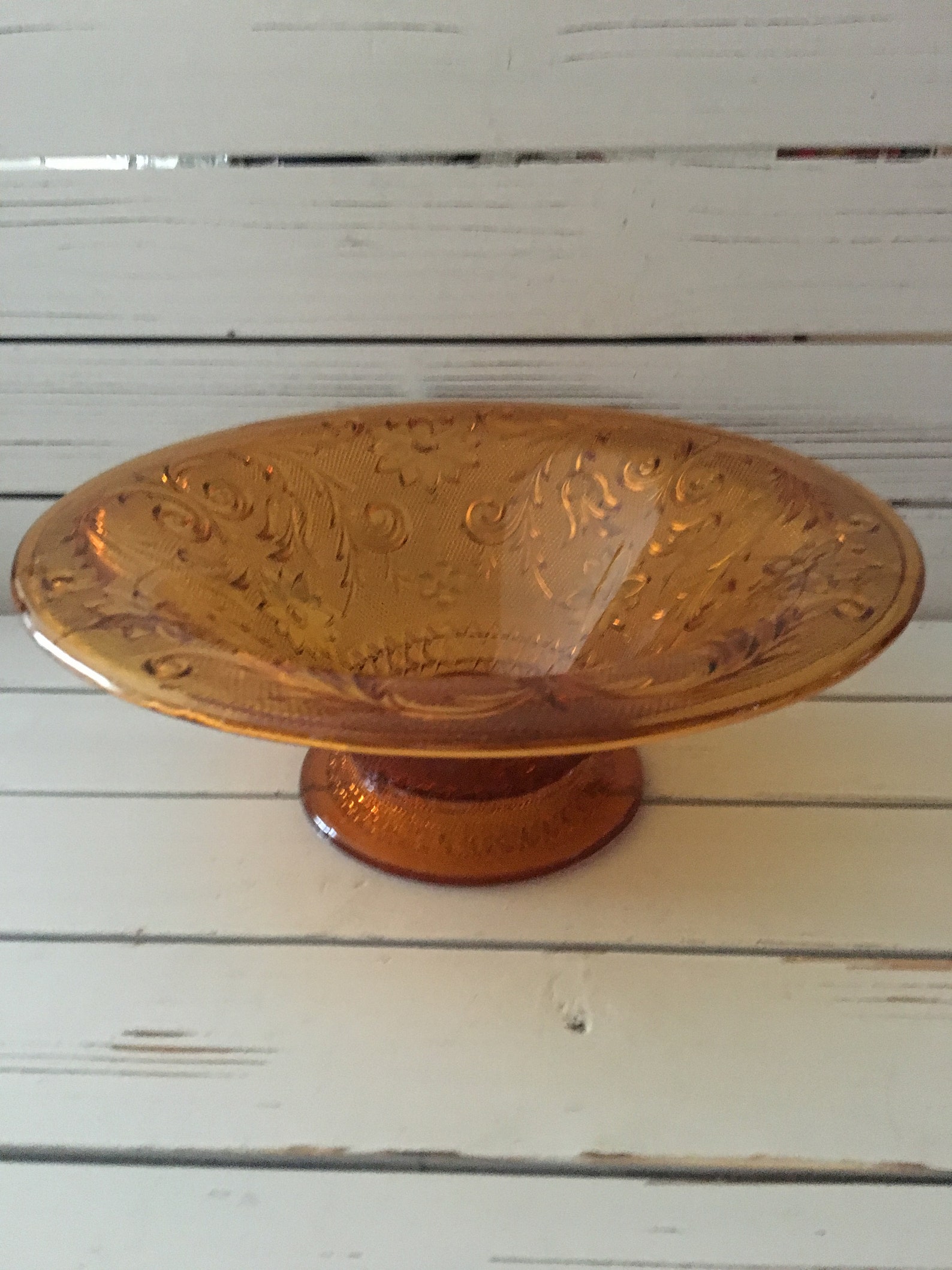 Indiana Amber Glass Tiara Coffee Table Bowl/holiday Ware/farmhouse Ware ...