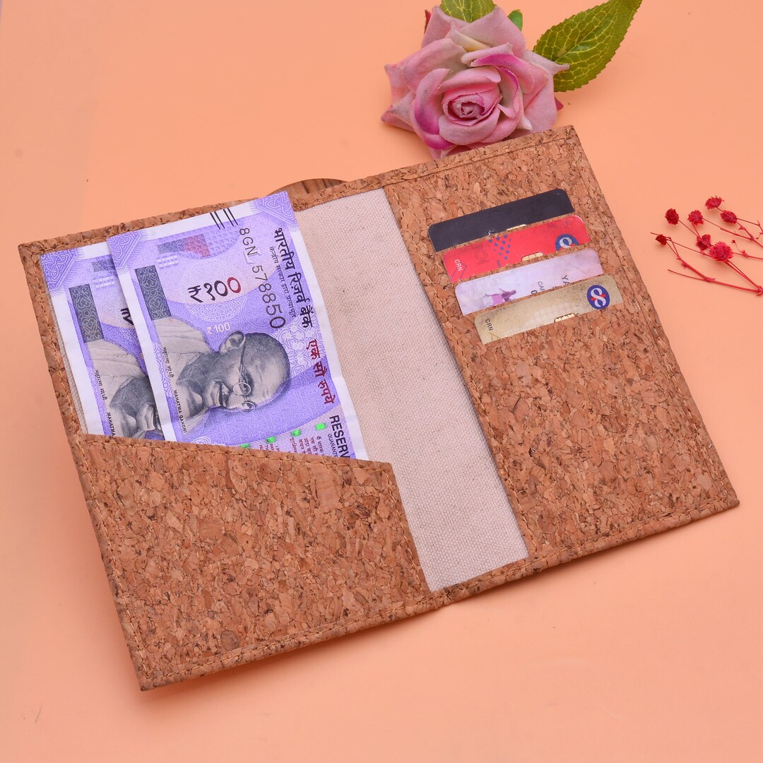Cork Card Holders Leather Credit Card Wallet Little Card - Etsy