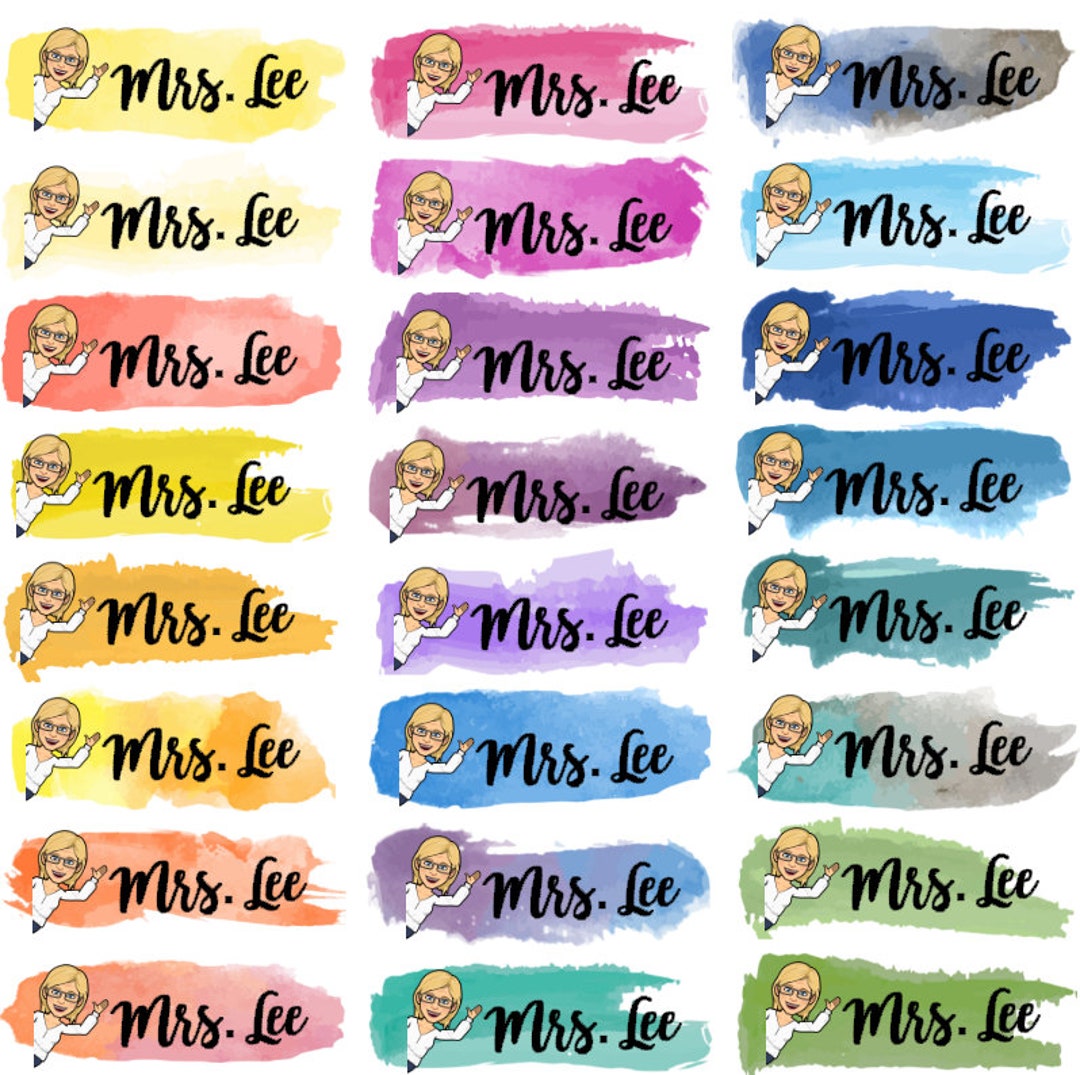 Bitmoji Teacher Book Labels Teacher Supplies Labels Teacher Gifts Book ...