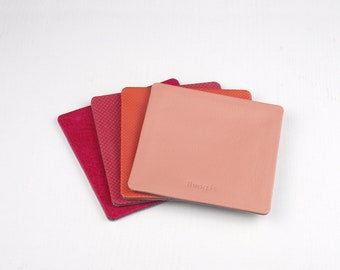 Square PU Leather Coaster With Pattern Water Resistant | Etsy