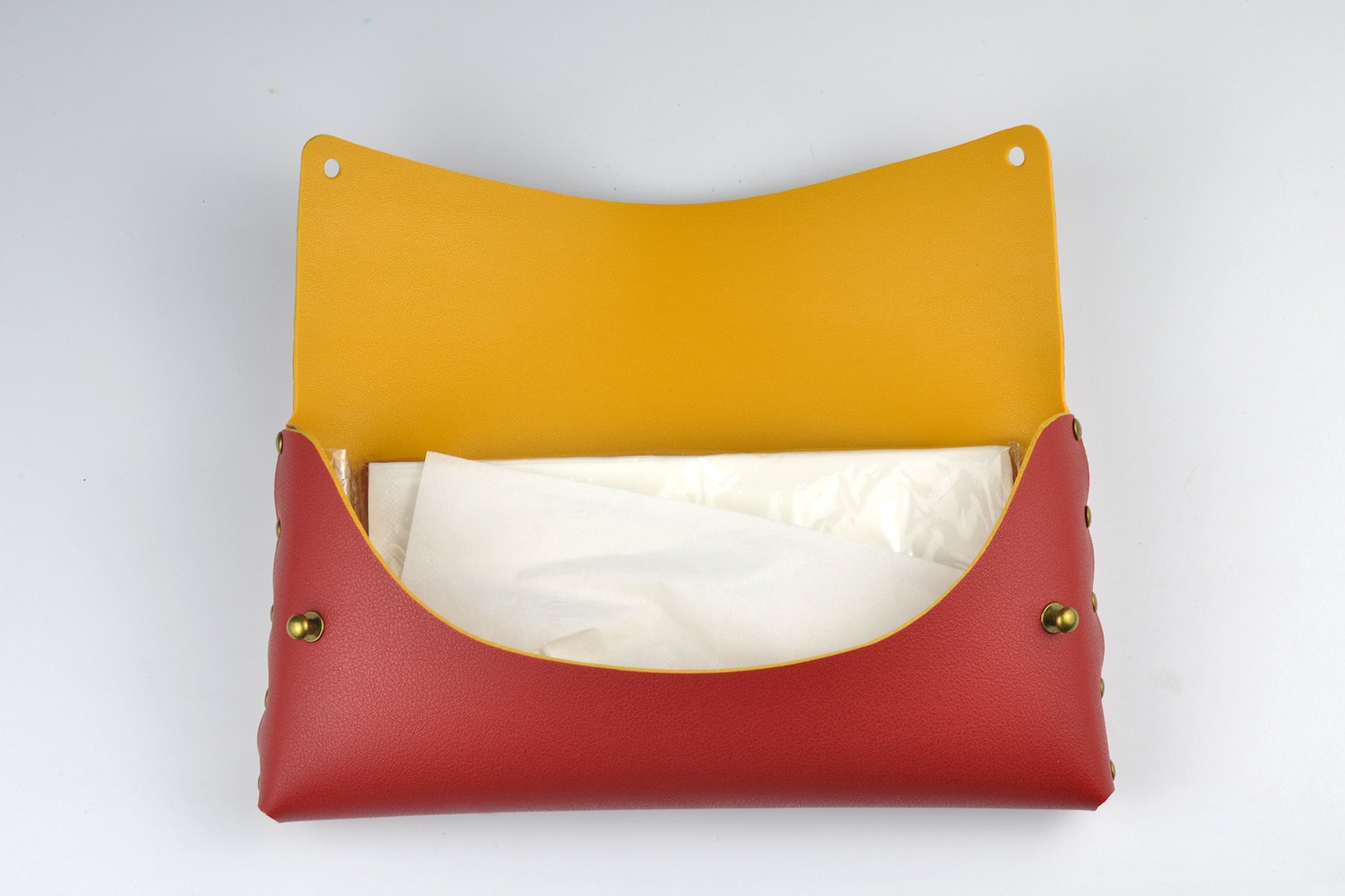 Car Tissue Holder With Clips, Tissue Case for Sun Visor, PU Leather ...